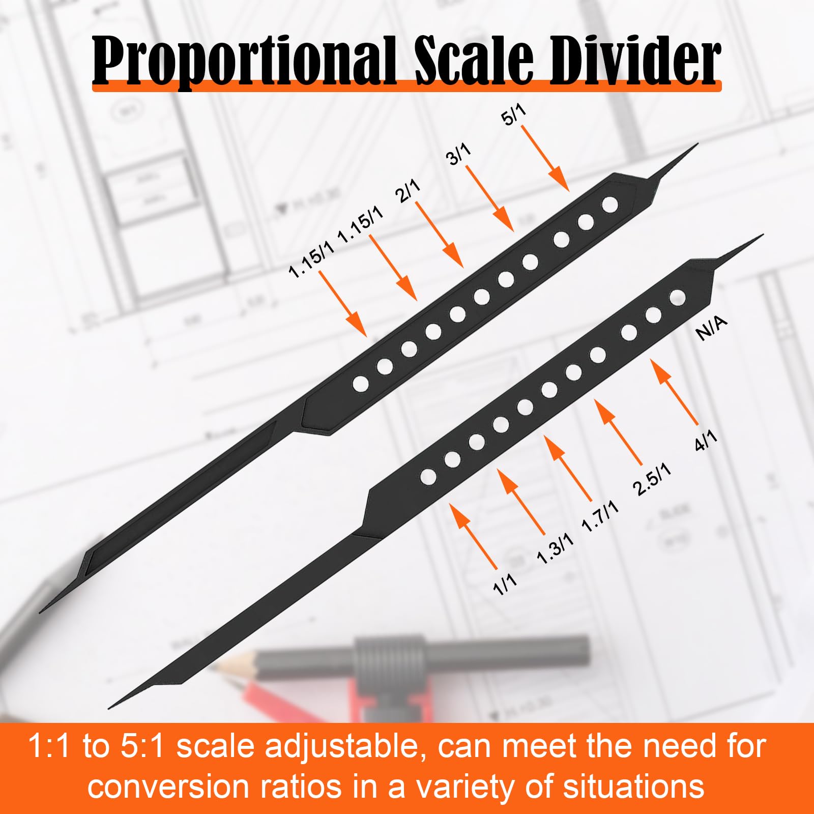 Proportional Dividers tool for Artists, 10″ Scale Drawing Tools Compass ...