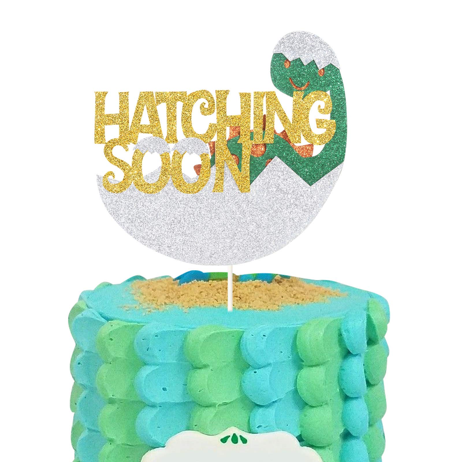 Liliparty Hatching Soon Cake Topper Dinosaur Cake Topper For Baby ...