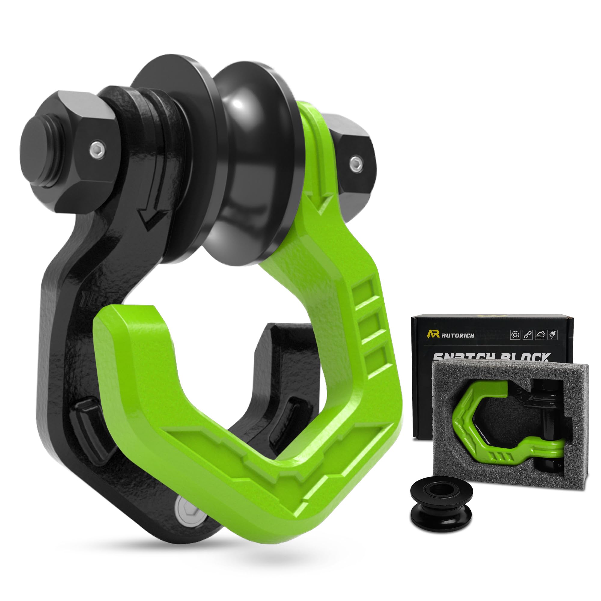 Snapklik.com : AUTORICH Snatch Block Shackle, 3/4" D Ring Shackle