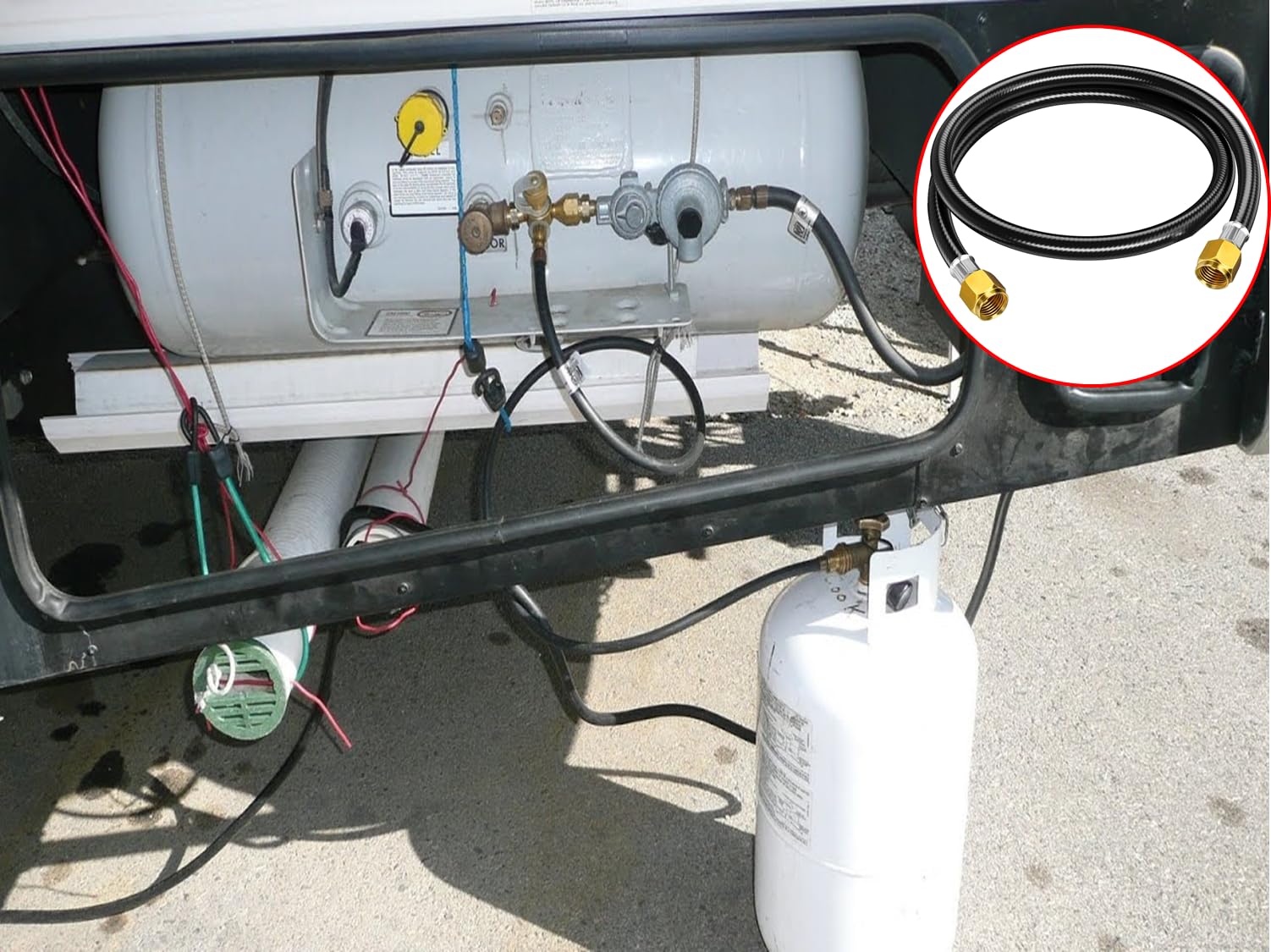 Snapklik.com : MCAMPAS Propane Hose Extension, 3/8 Inch RV Quick ...