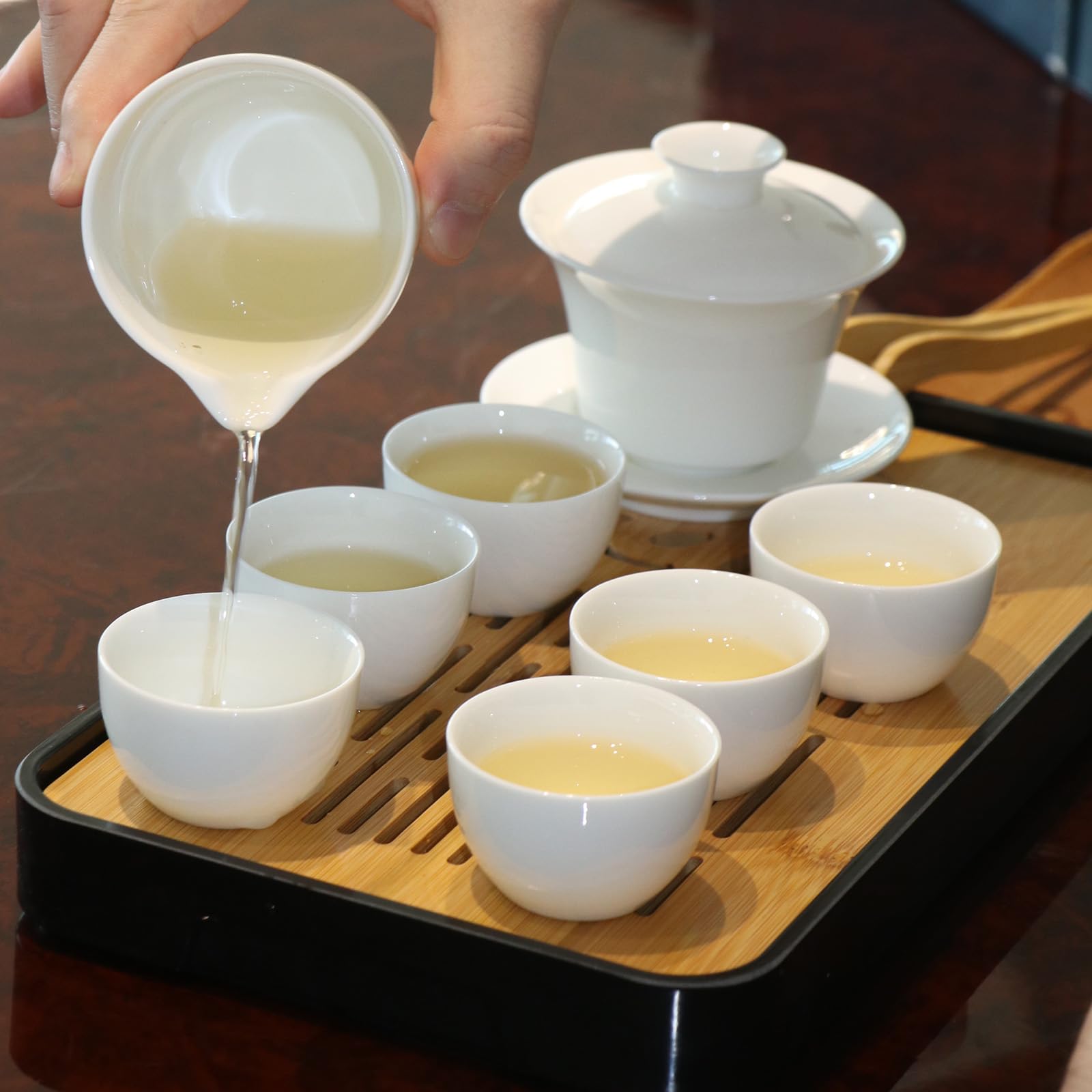 Snapklik.com : ICHAG Gongfu Tea Set 羊脂玉茶具White Jade,Yangzhi Jade Tea ...
