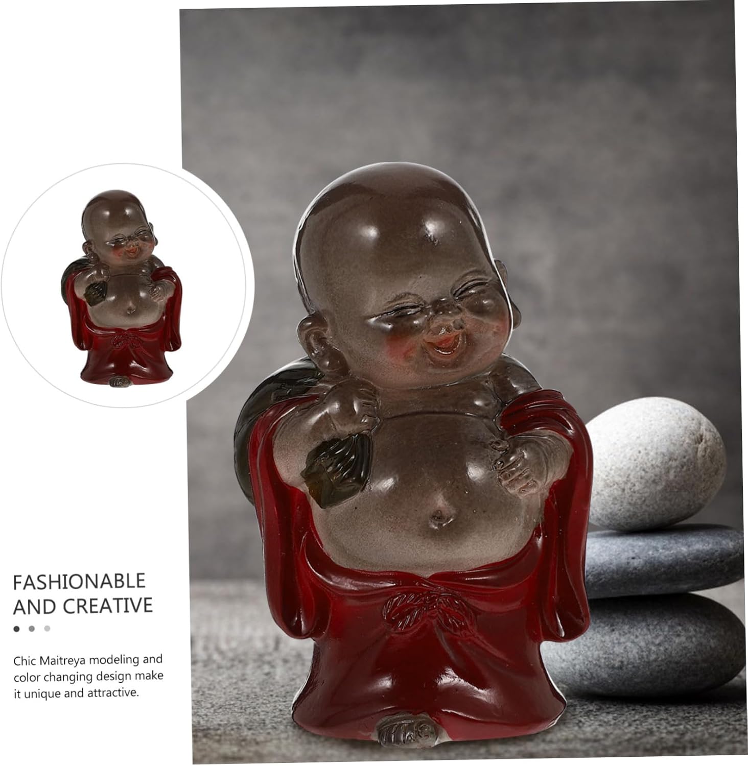 RORPOIR Tea Pet Lucky Buddha Statue Ceramic Buddha Statue Mini ...