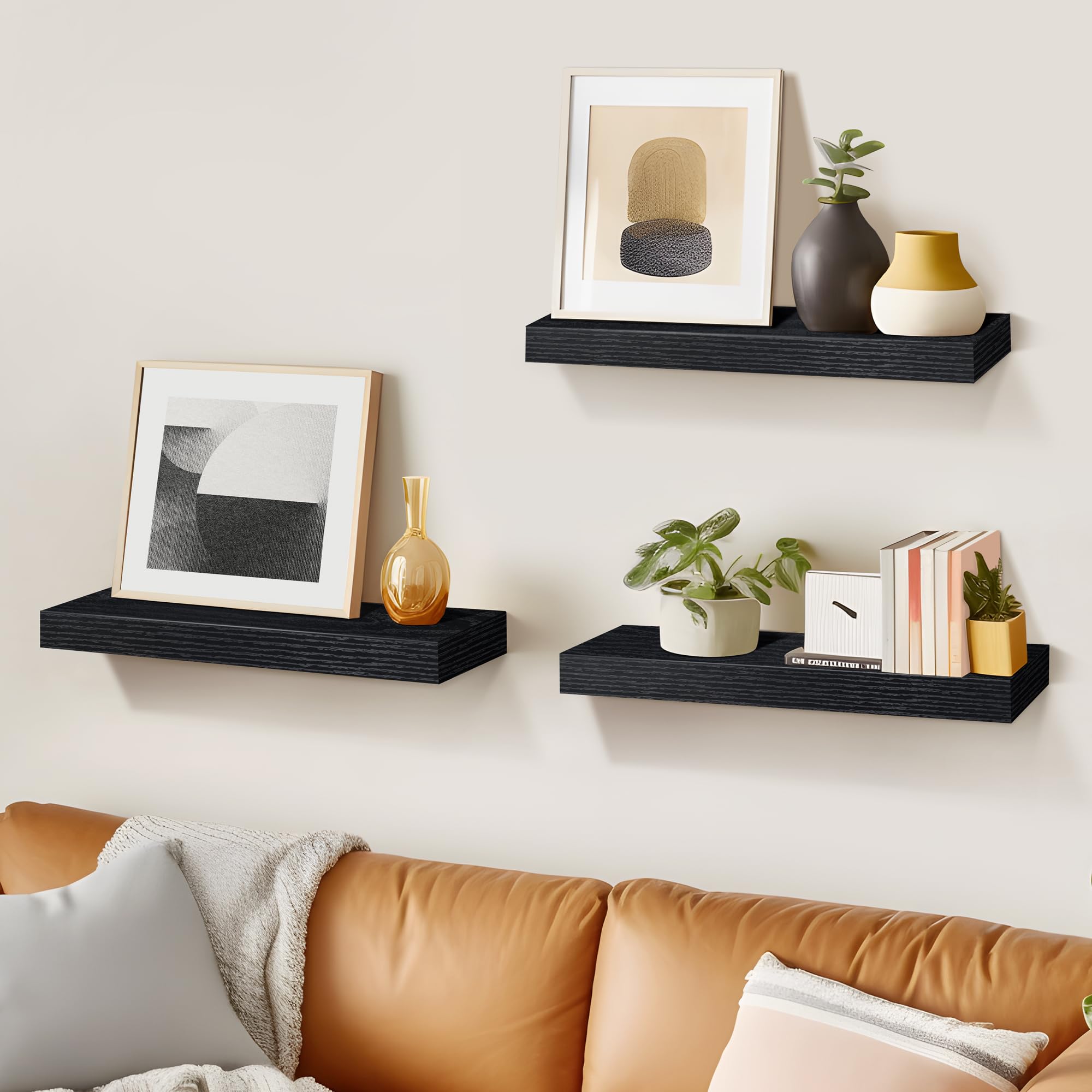 Snapklik.com : LaVie Home Floating Shelves, 15.6 Inch Wall Shelf Set Of ...