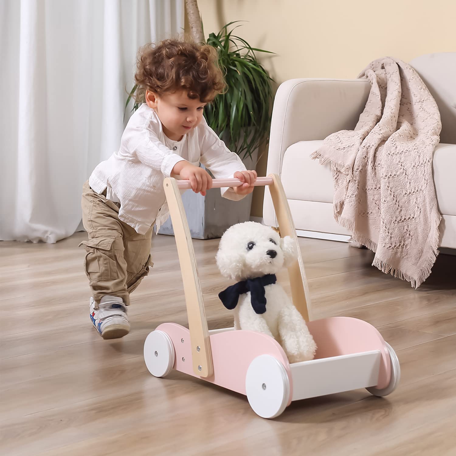 Amazon.com : PolarB Mini Mover Baby Walker - Pink : Baby