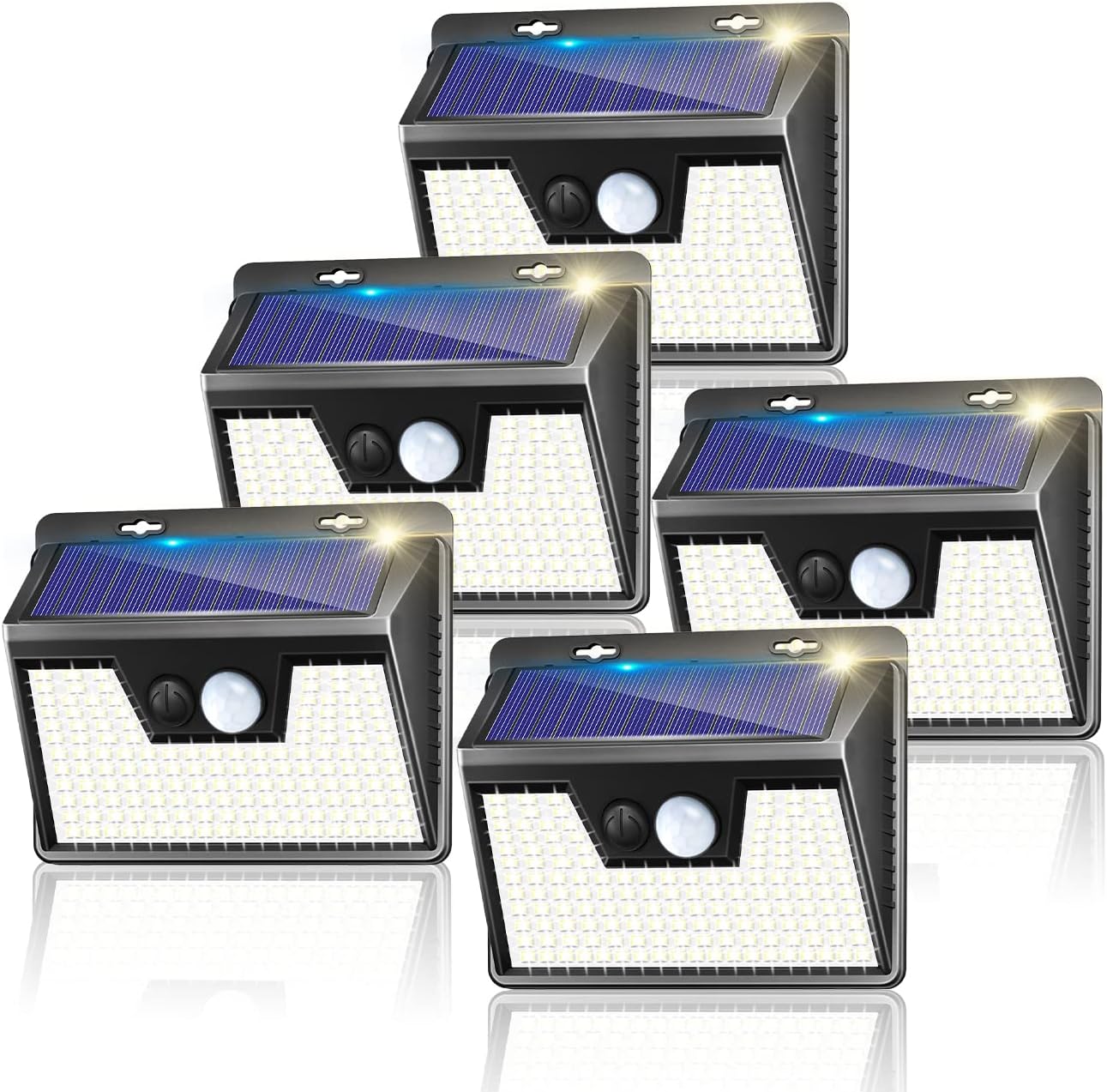 Solar Lights Outdoor Waterproof, [5 Pack/140 LED] kolpop Solar Motion ...