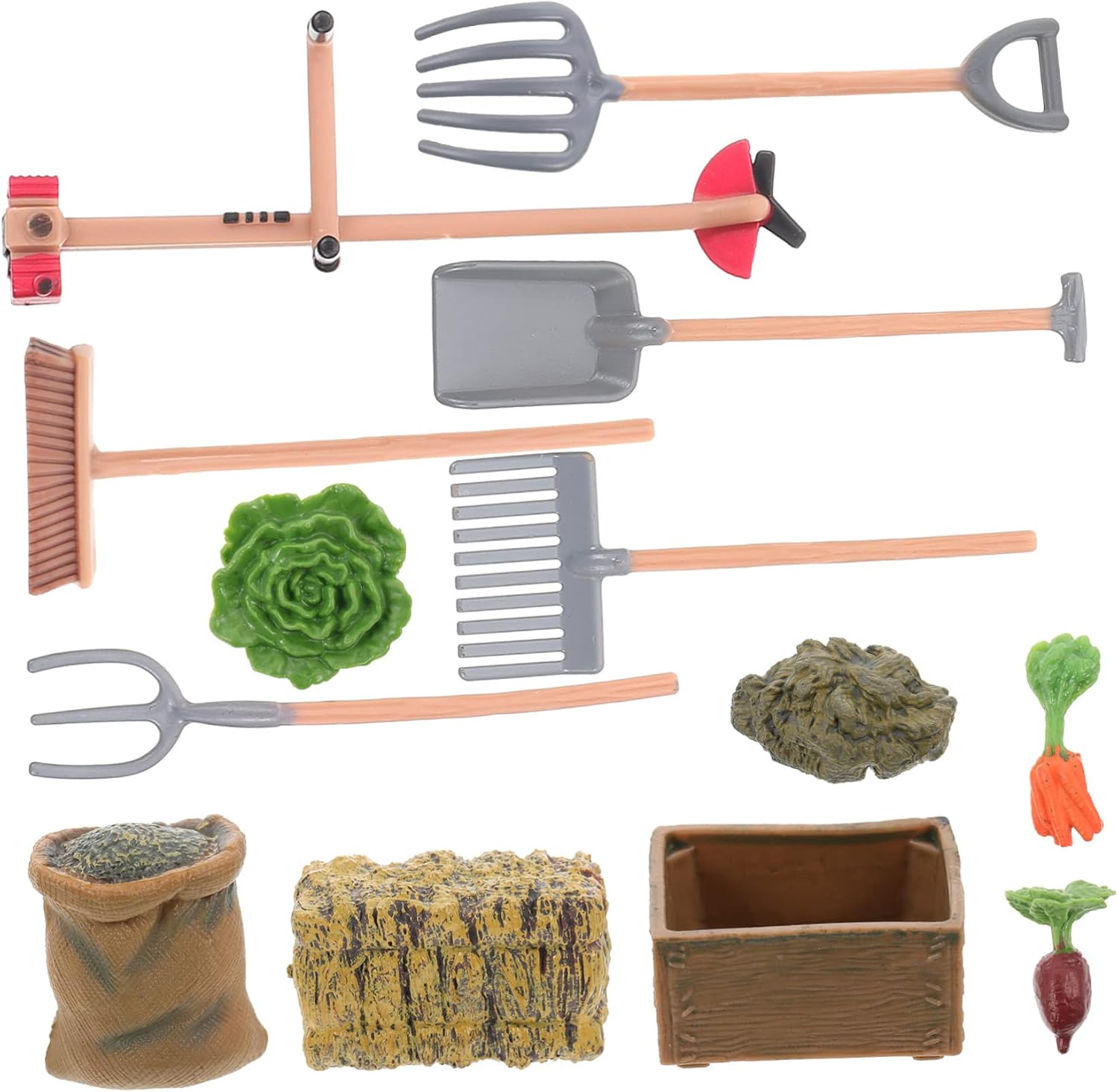 Amazon.com: 13pcs Farm Tools Accessories Toys Miniature Farm Tool Farm ...