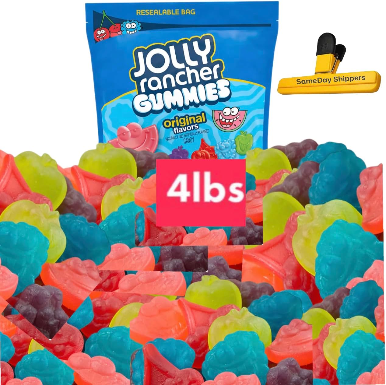 Amazon.com : Jolly Ranchr Gummies Original Flavors 5 Pounds - Naturally ...