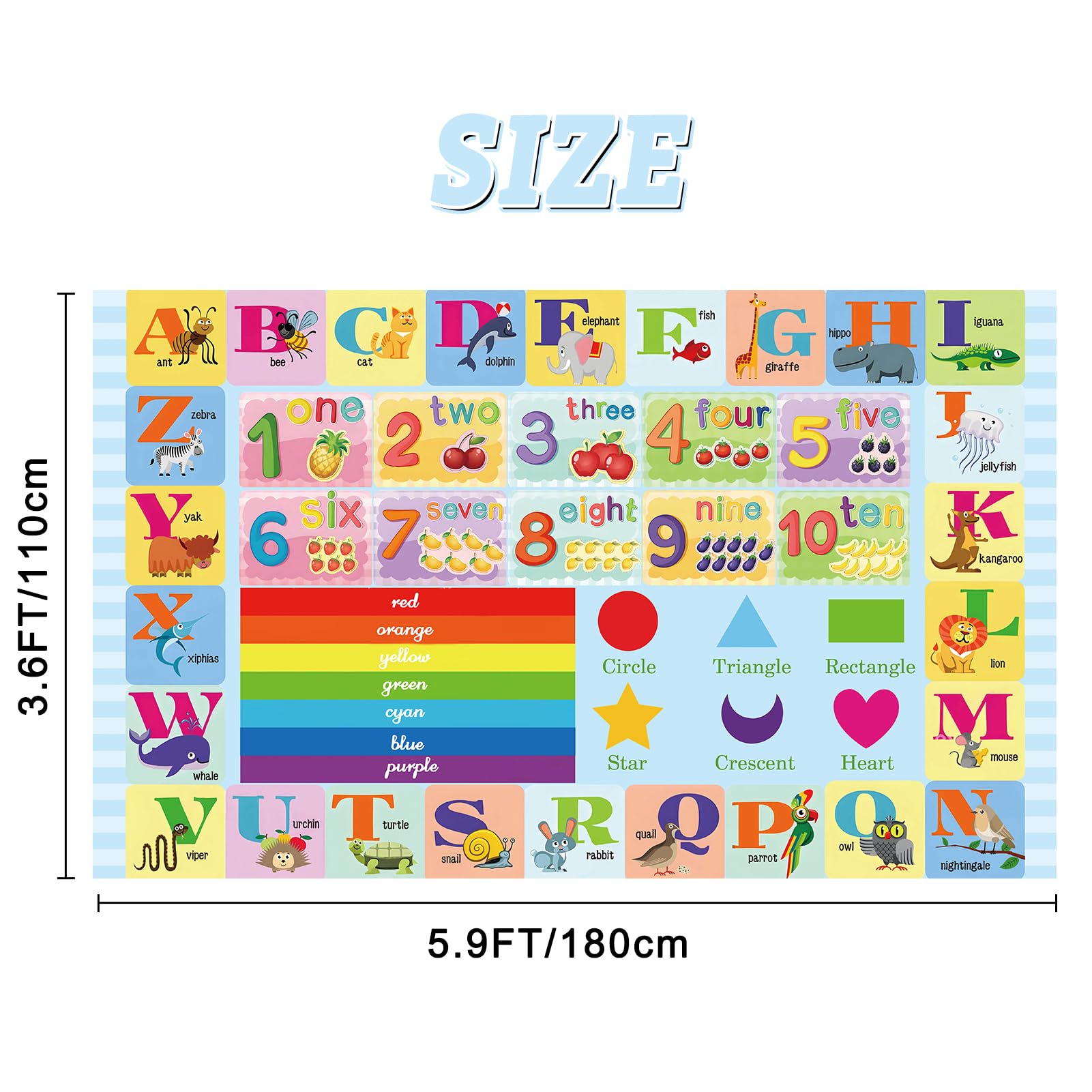 Snapklik.com : Toddlers Educational Poster - ABC Alphabet, Numbers ...