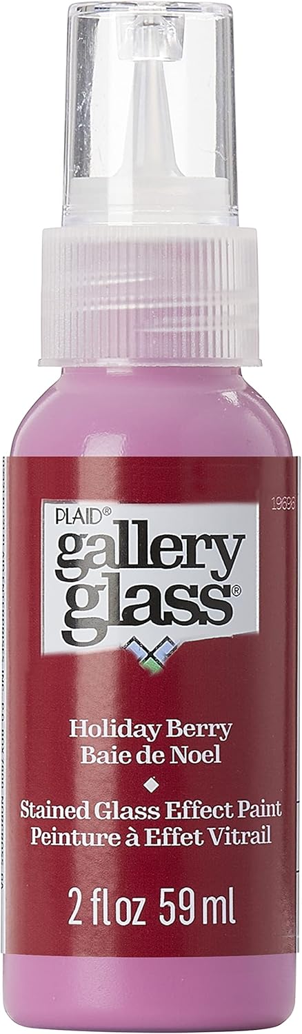 Amazon.com: Gallery Glass, Holiday Berry Stained Glass 2 fl oz ...
