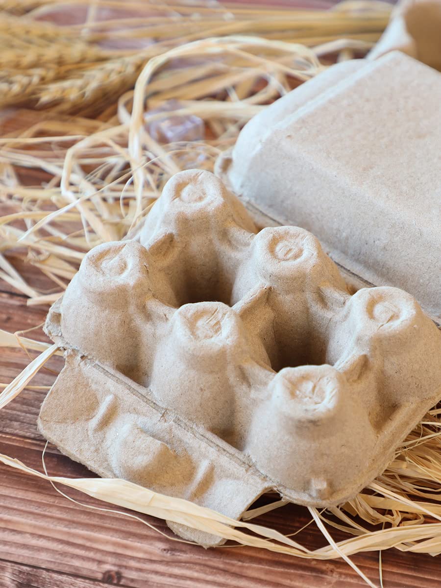 Snapklik.com : Lawei 30 Pack Empty Egg Cartons - 6 Cell Pulp Fiber Egg ...