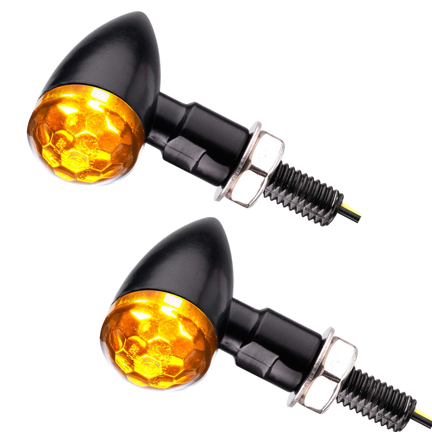 Sevenmoto Dark Smoke Indicators Universal - Black Tinted, 12V, E-Marked ...