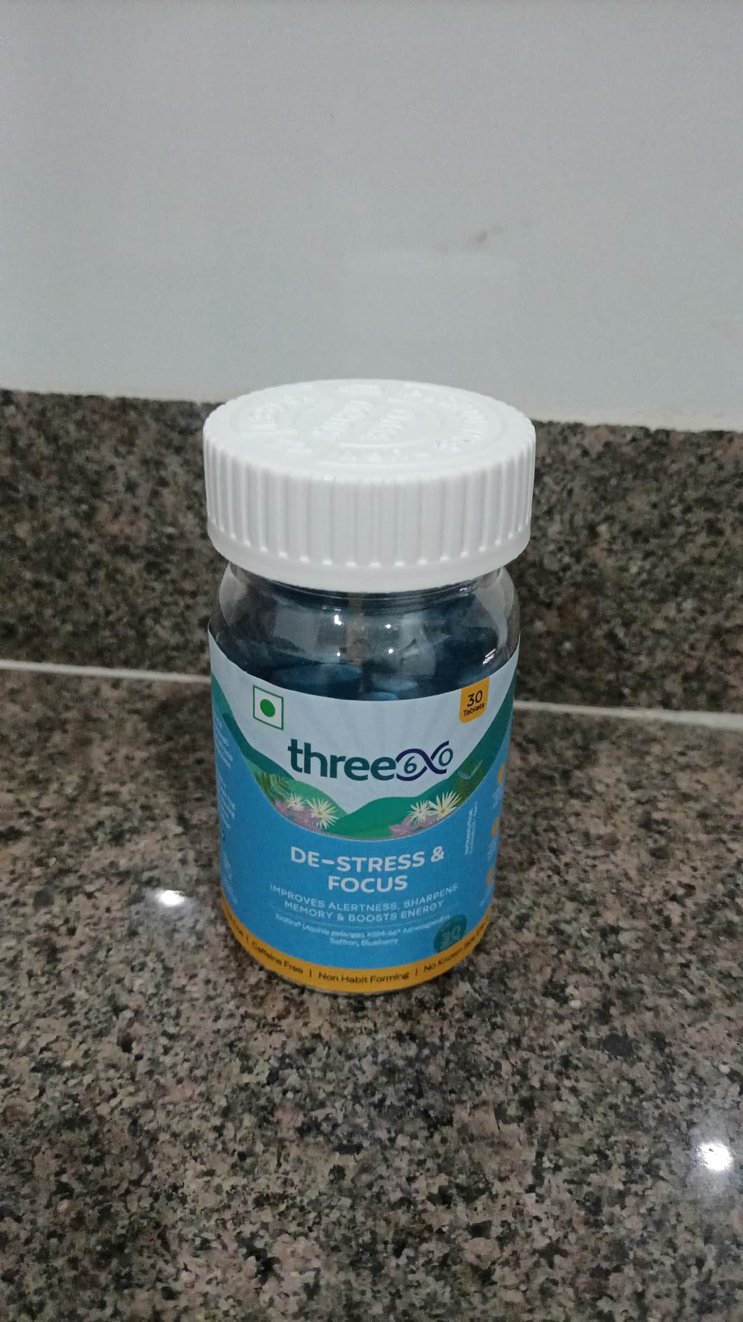 three60 DE-STRESS & FOCUS Tablets | Boosts Focus and Sharpens Memory ...