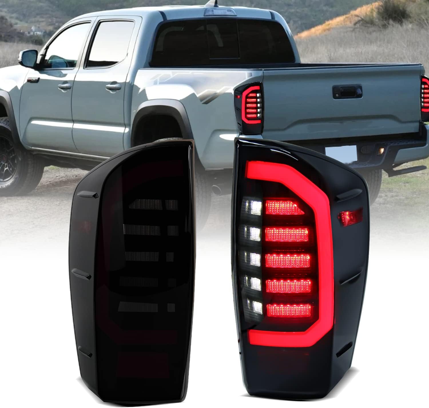 Amazon.com: RANSOTO Driver & Passenger side LED Tail Lights Compatible ...