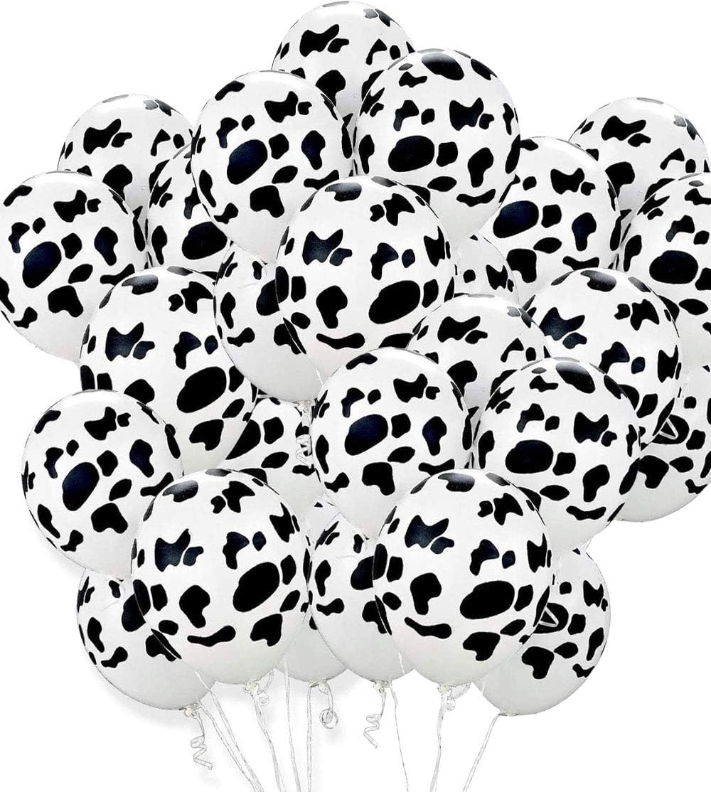 100PCS Cow Balloons Funny Cow Print Balloons For Children's Party Cow ...