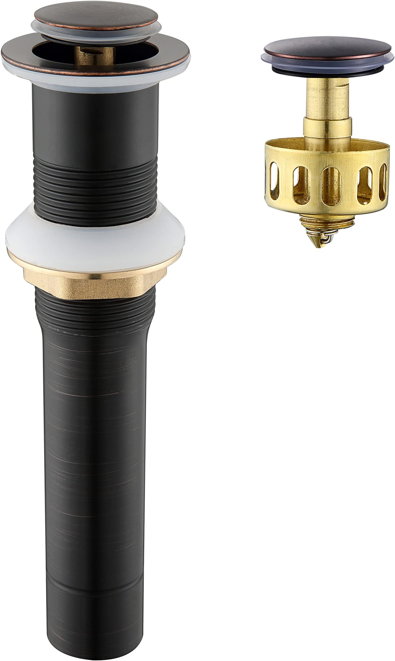 Rubbed Bronze Sink Drain Oil Rubbed Bronze Pop-Up Drain - Vessel Sink ...