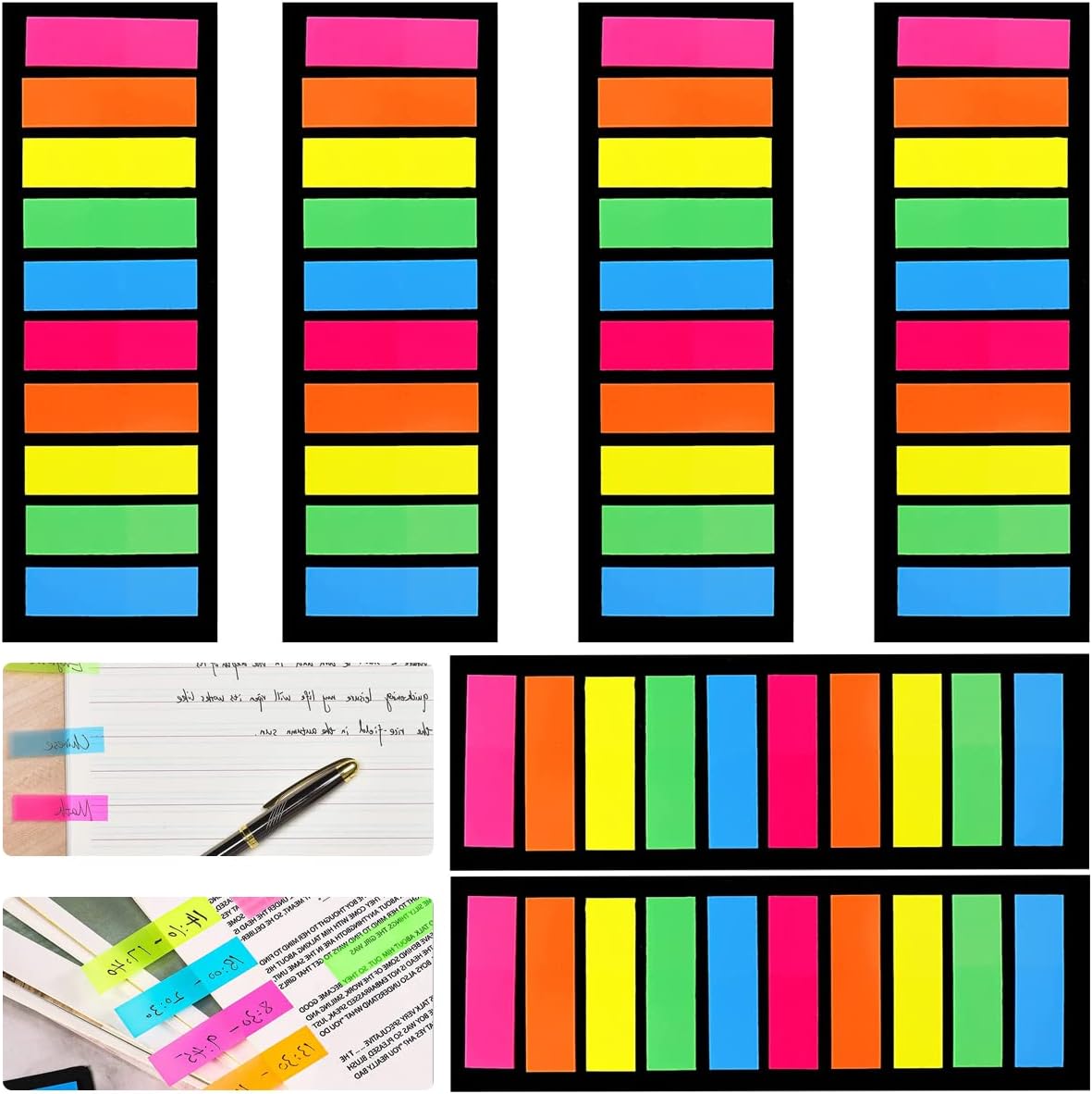 1200pcs Pastel Sticky Notes 10 Colors Sticky Index Tabs Sticky Notes ...