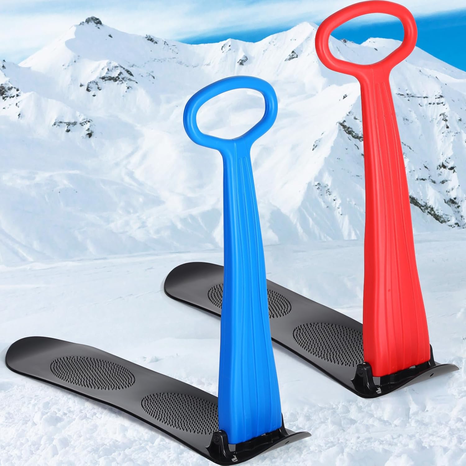 Amazon.com : Deekin 2 Pcs Foldable Snow Scooter with Handle Compact ...