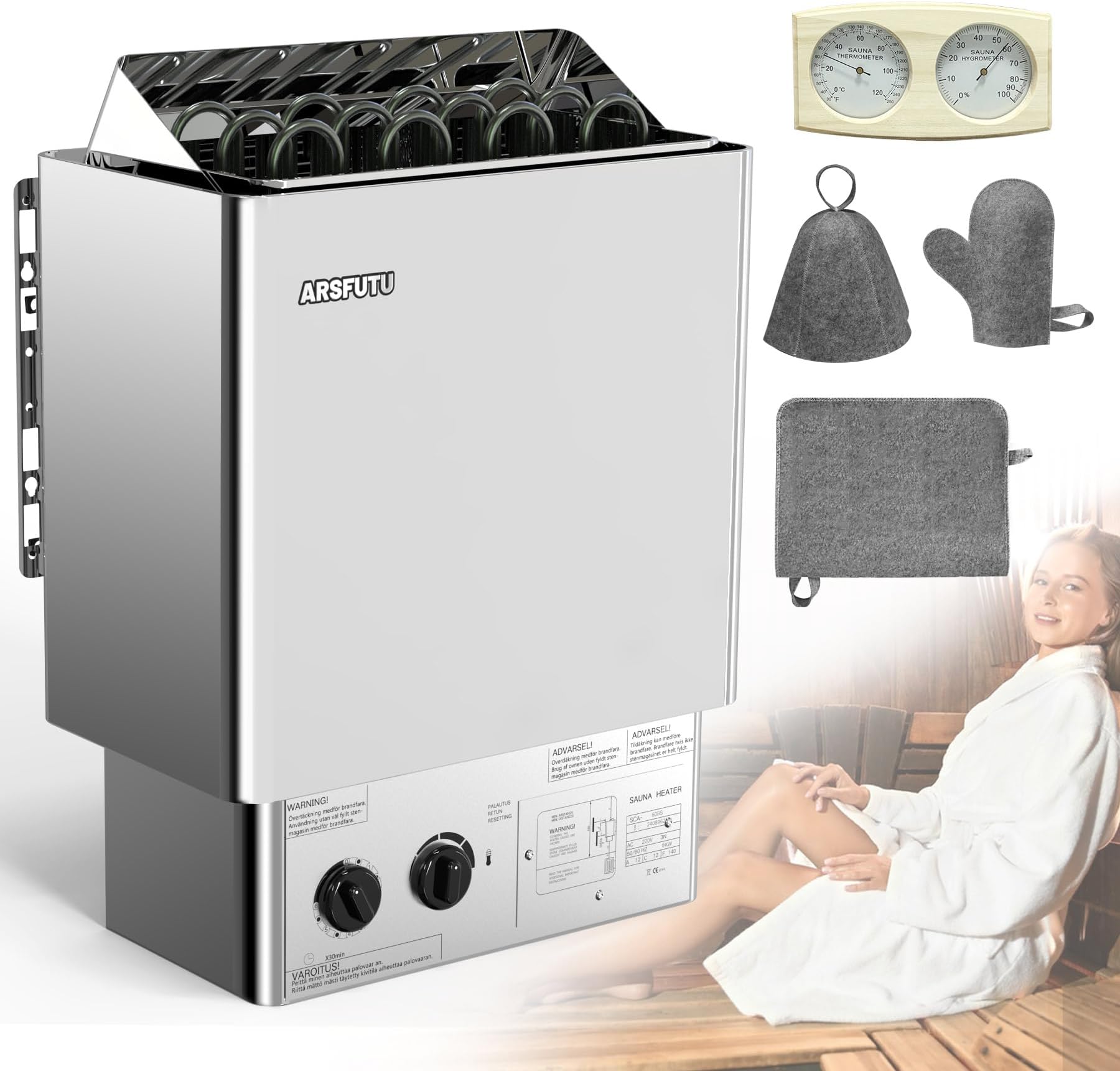 Amazon.com : VEVOR Sauna Heater,220V Electric Sauna Stove, Steam Bath ...