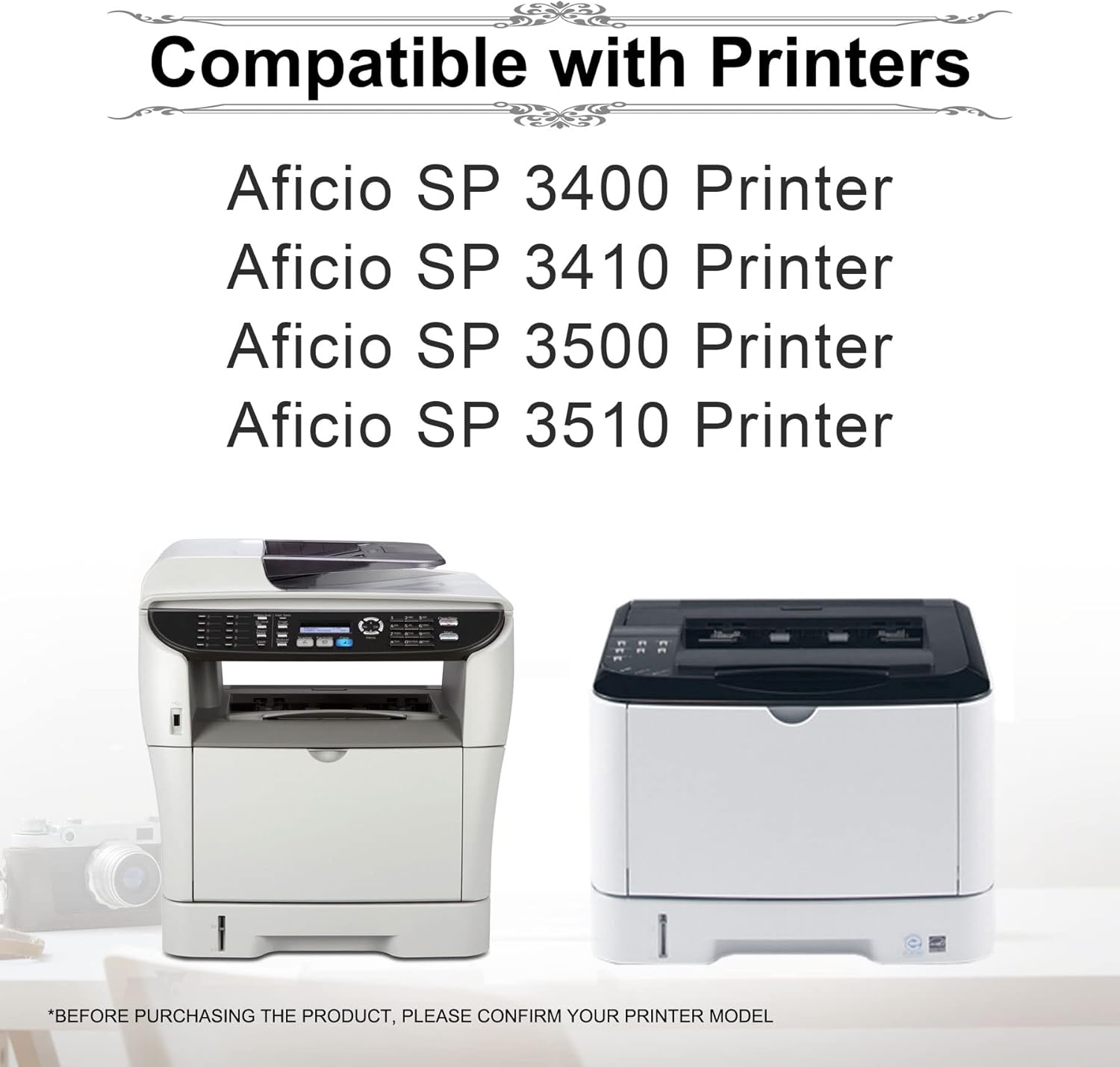 Repuesto compatible para cartucho de tóner Ricoh SP 3400LA 406464 (negro), funciona con cartucho ...