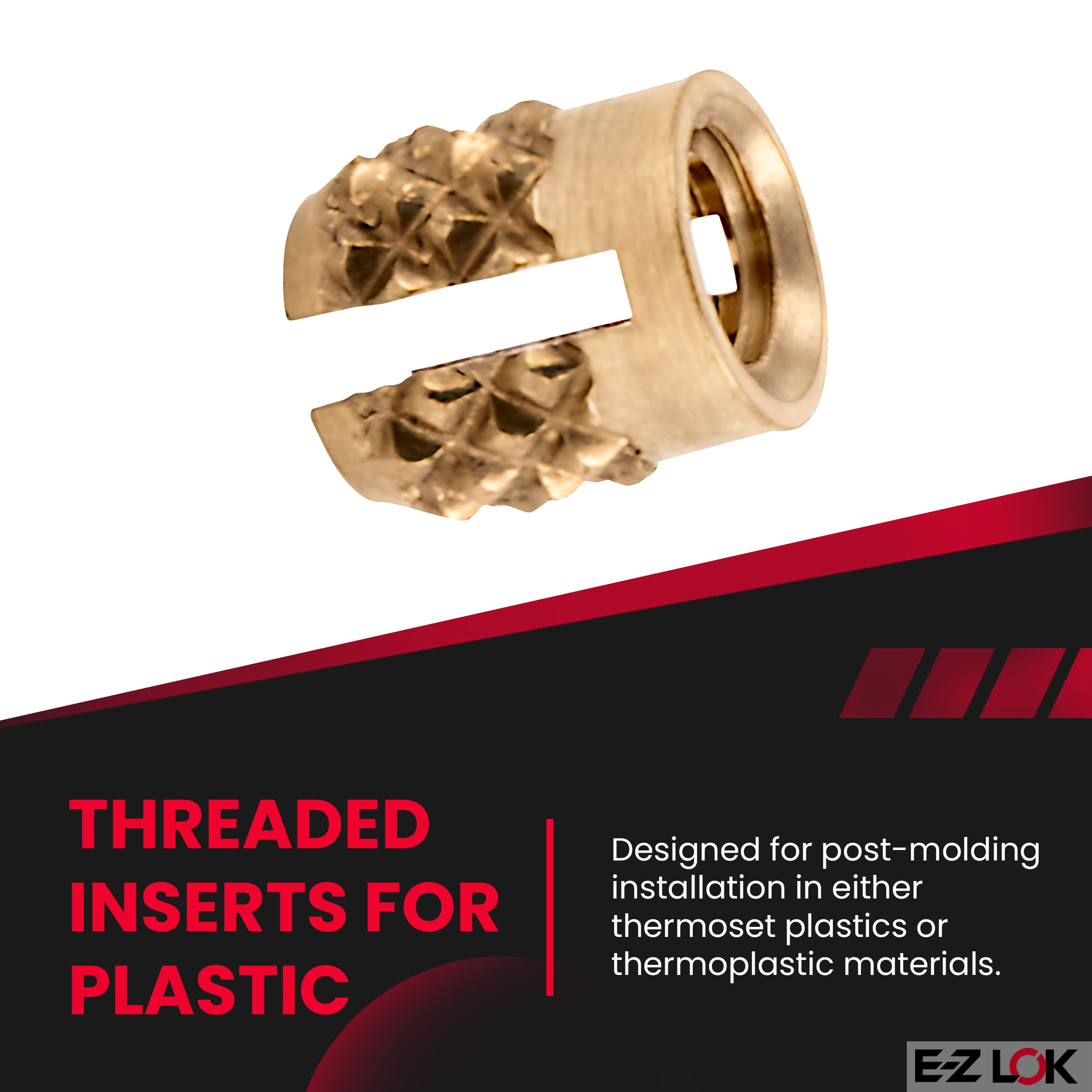 Snapklik.com : Threaded Insert For Plastic Flush Brass Thread Inserts 4 ...