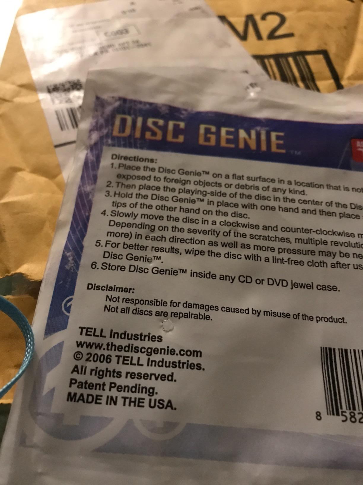 Amazon.com: Cd DVD Games Scratch Repair Kit By Disc Genie : Electronics