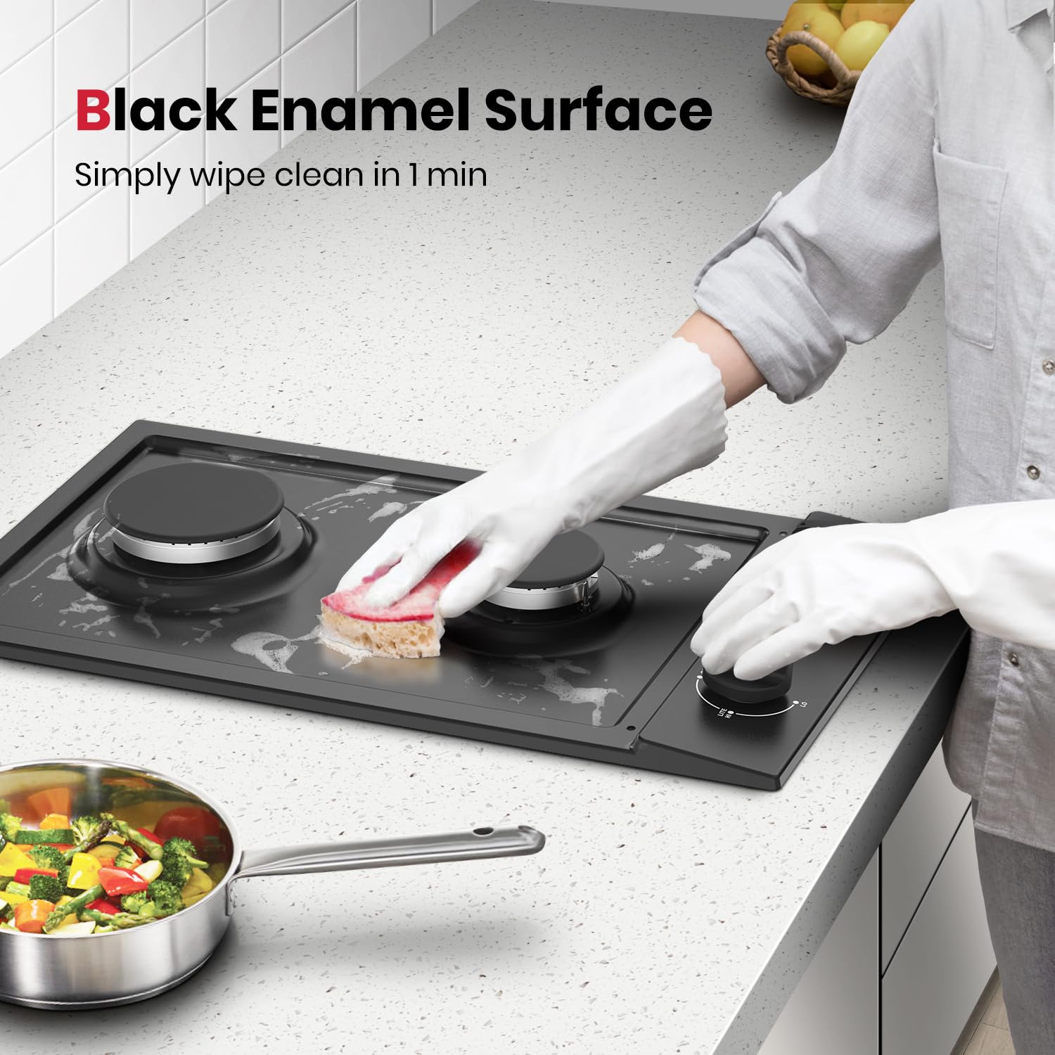 Snapklik.com : GASLAND 2 Burners Gas Cooktop 12 Inch GH30EF Drop-in ...