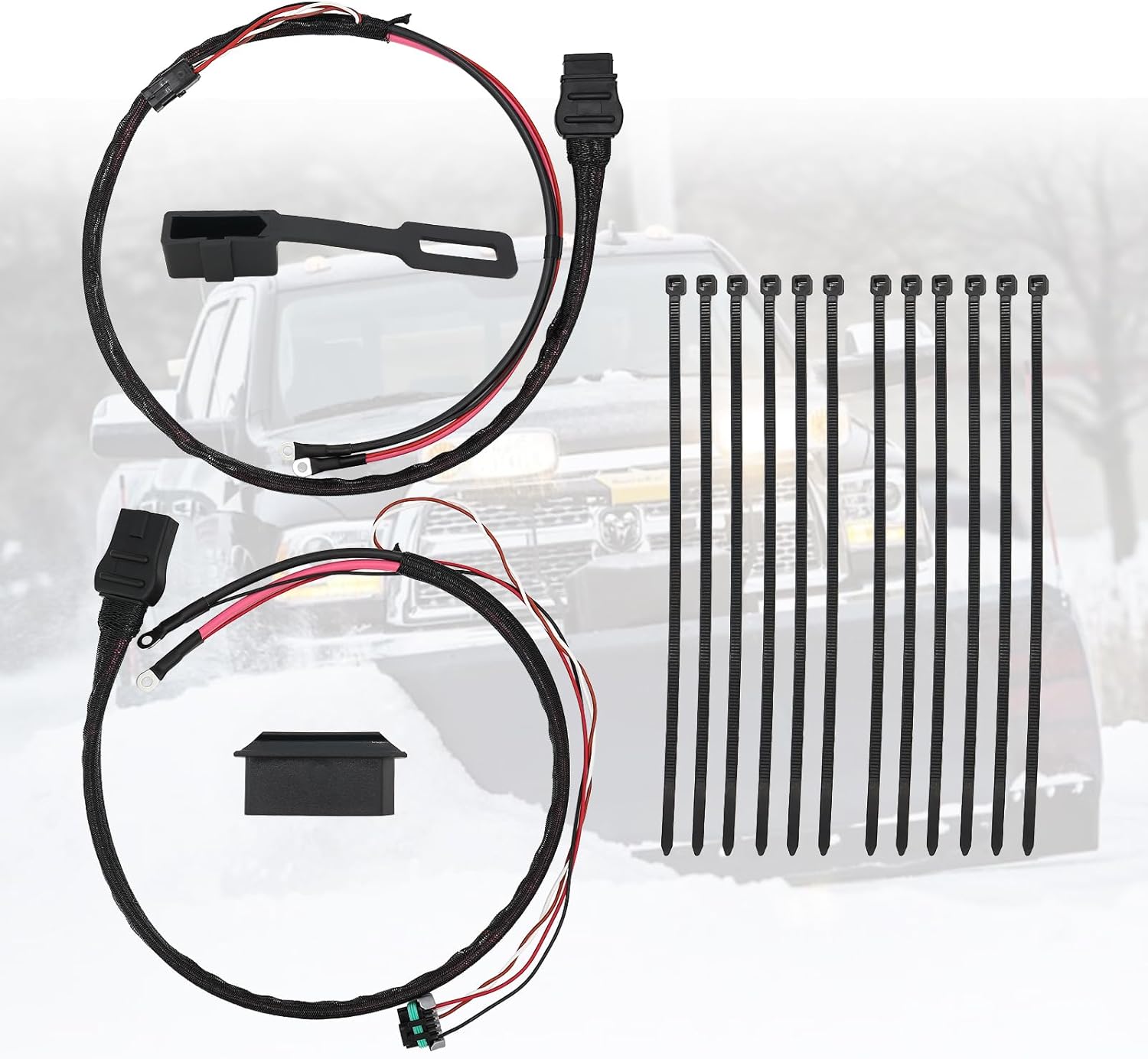 Amazon.com: Tivora 4 Pin Truck and Plow Side Battery Cable Set ...