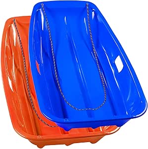 Amazon.com : Sleds for Kids Kids and Adult, Snow Sled,Classic Plastic ...
