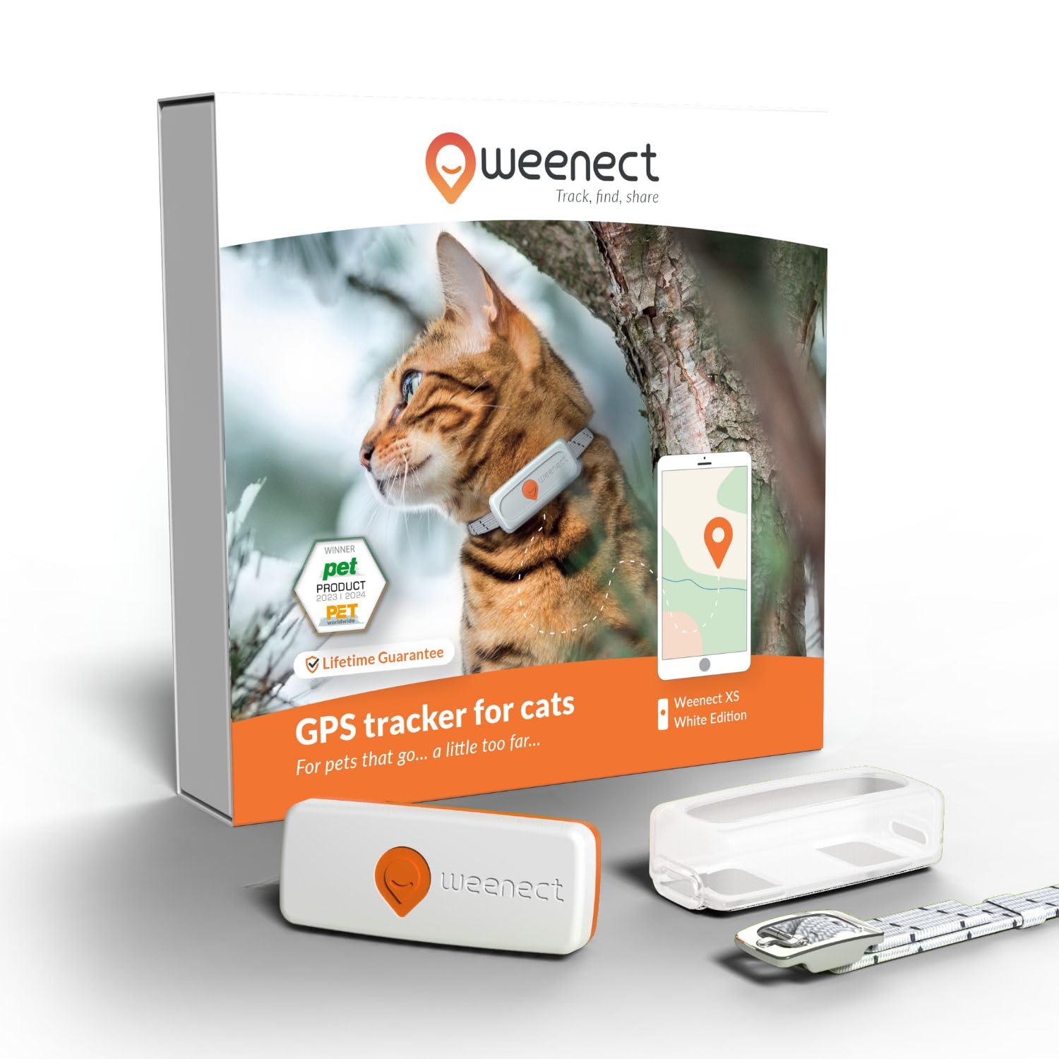 Weenect Cat XS - NEW GPS Tracker for Cats | Real-time Mini GPS Tracker ...