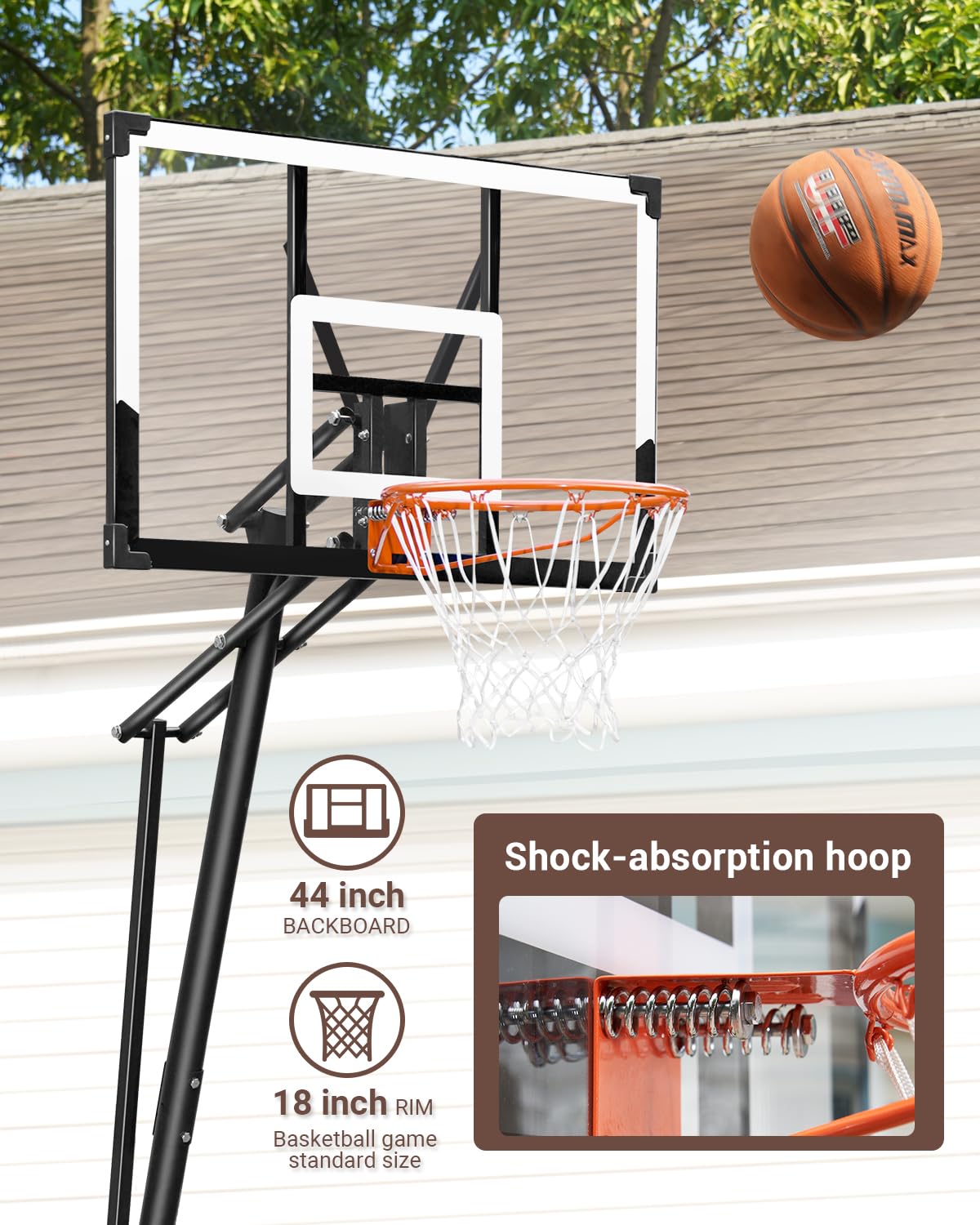 Snapklik.com : WIN.MAX Portable Basketball Hoop Quickly Height Adjusted ...