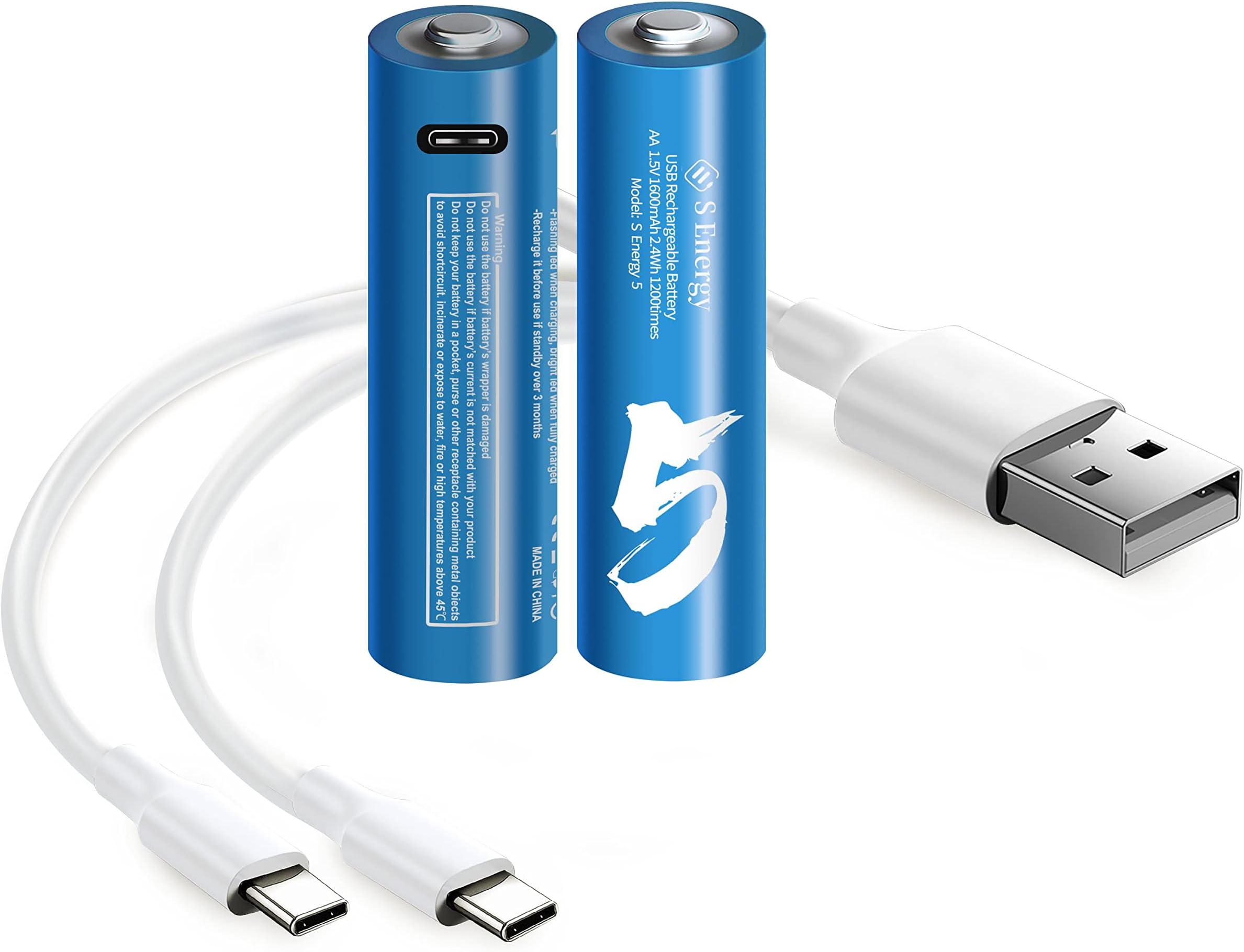 Amazon.com: POWJIELI Rechargeable AA Lithium Batteries 1.5V AA Battery ...