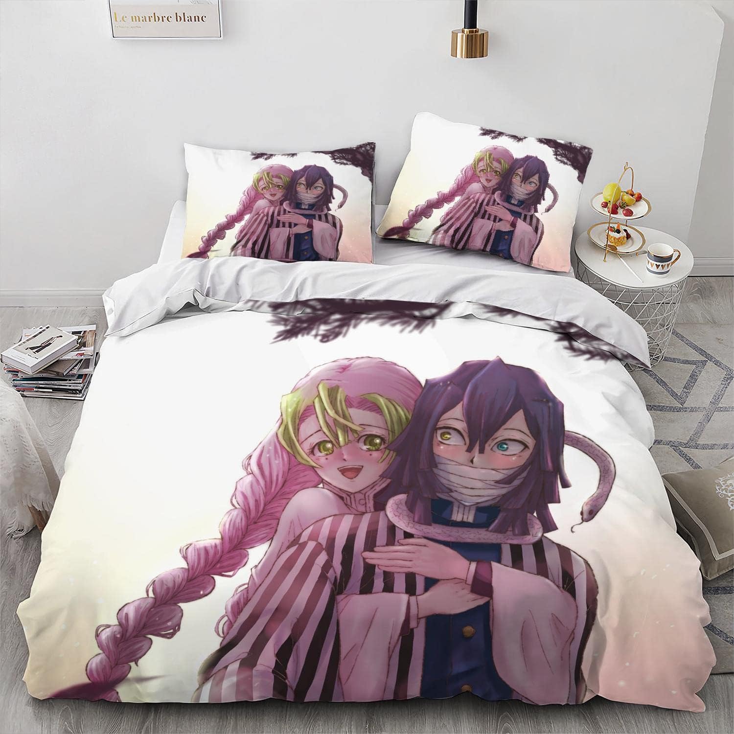 Amazon.com: NICHIYOBI Devil Slayer Anime Kanroji Love Breathe Duvet ...