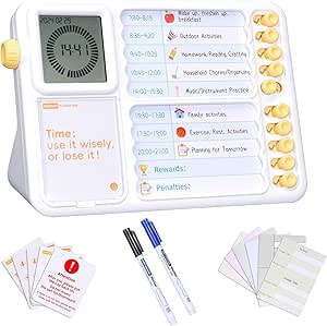 Visual Timer for Kids w/Customizable to-do List Planner Board, ADHD ...