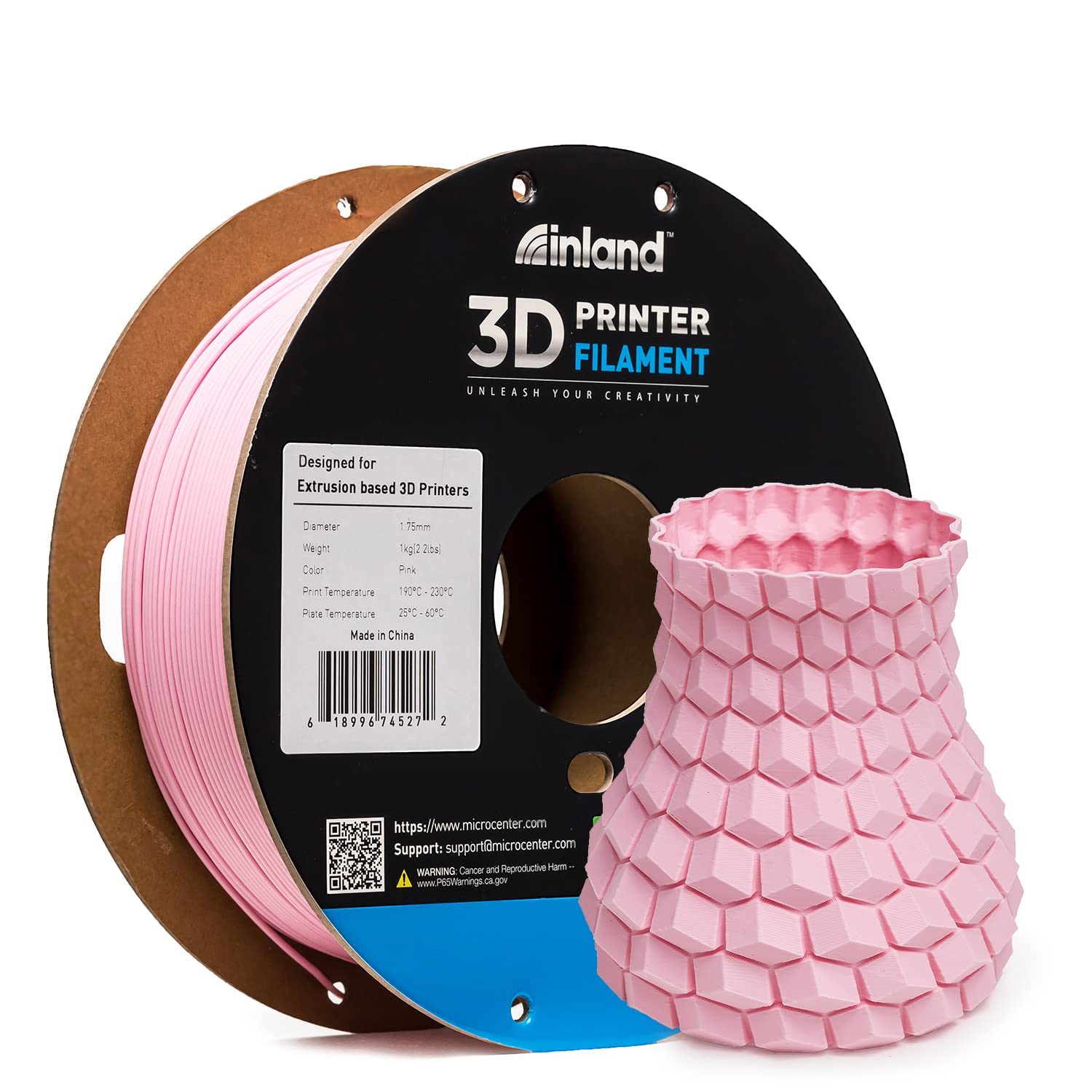 Snapklik.com : INLAND Micro Center Matte PLA Filament 1.75mm, Matte ...
