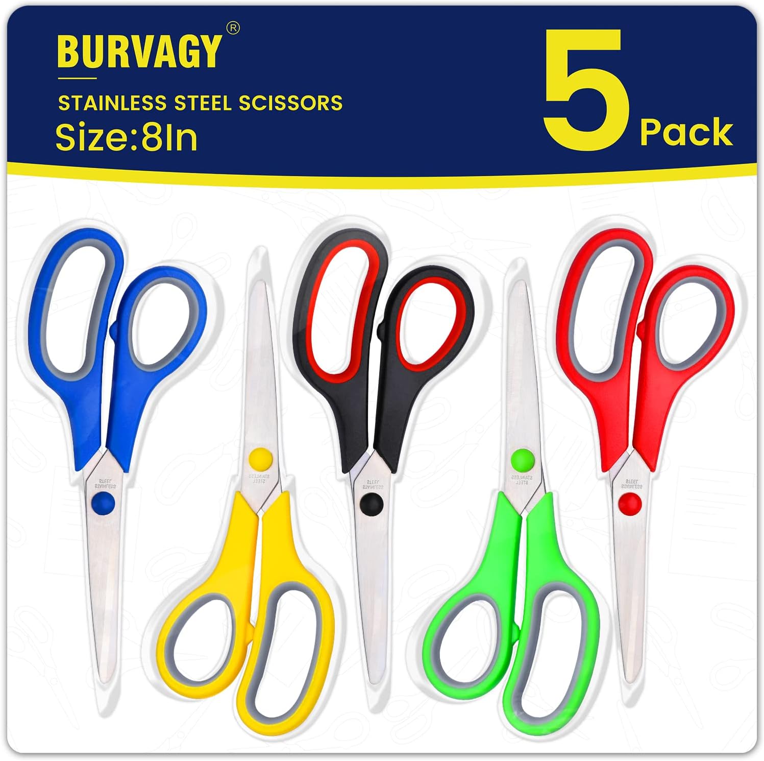 Amazon.com : Mr. Pen- Multipurpose Scissors, 8 inch, Pack of 4, Scissor ...