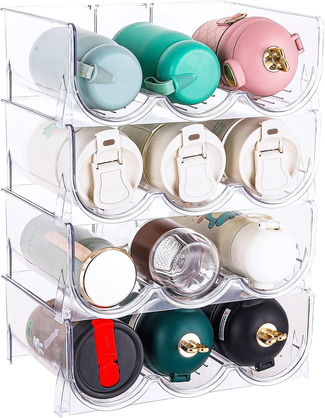 Amazon.com: Water Bottle Organizer, Stackable Water Bottle Holder ...