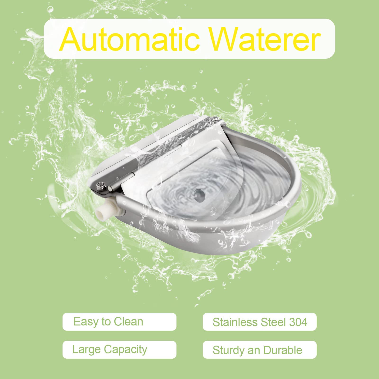 Snapklik.com : Automatic Dog Water Bowl Dispenser, Stainless Steel ...