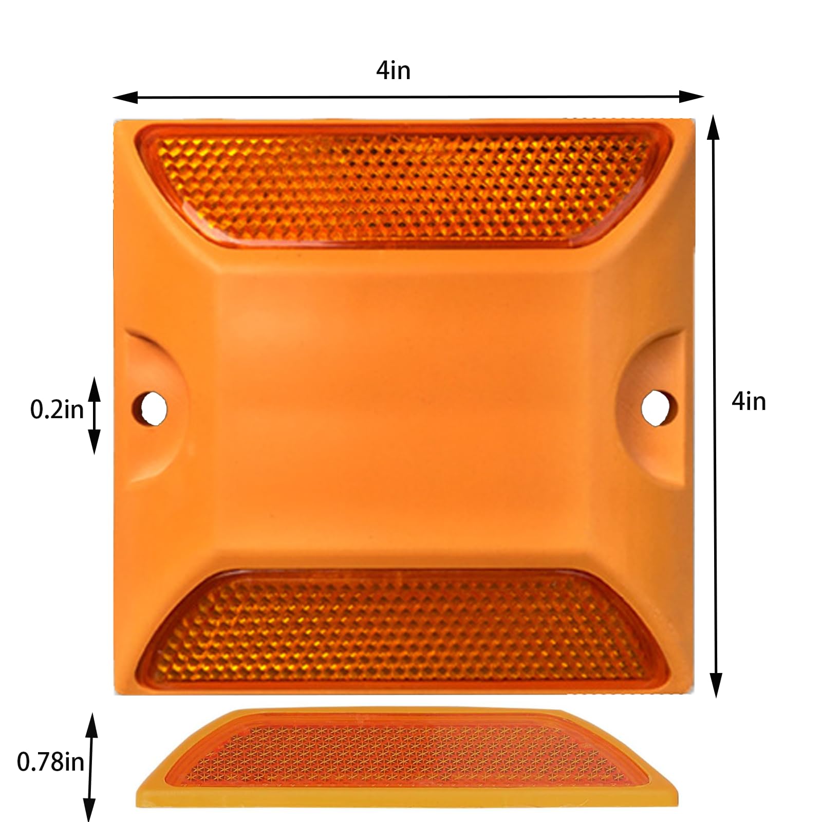 Snapklik.com : 10 Pcs Pavement Marker Road Reflectors,4 By 4 Inch ...