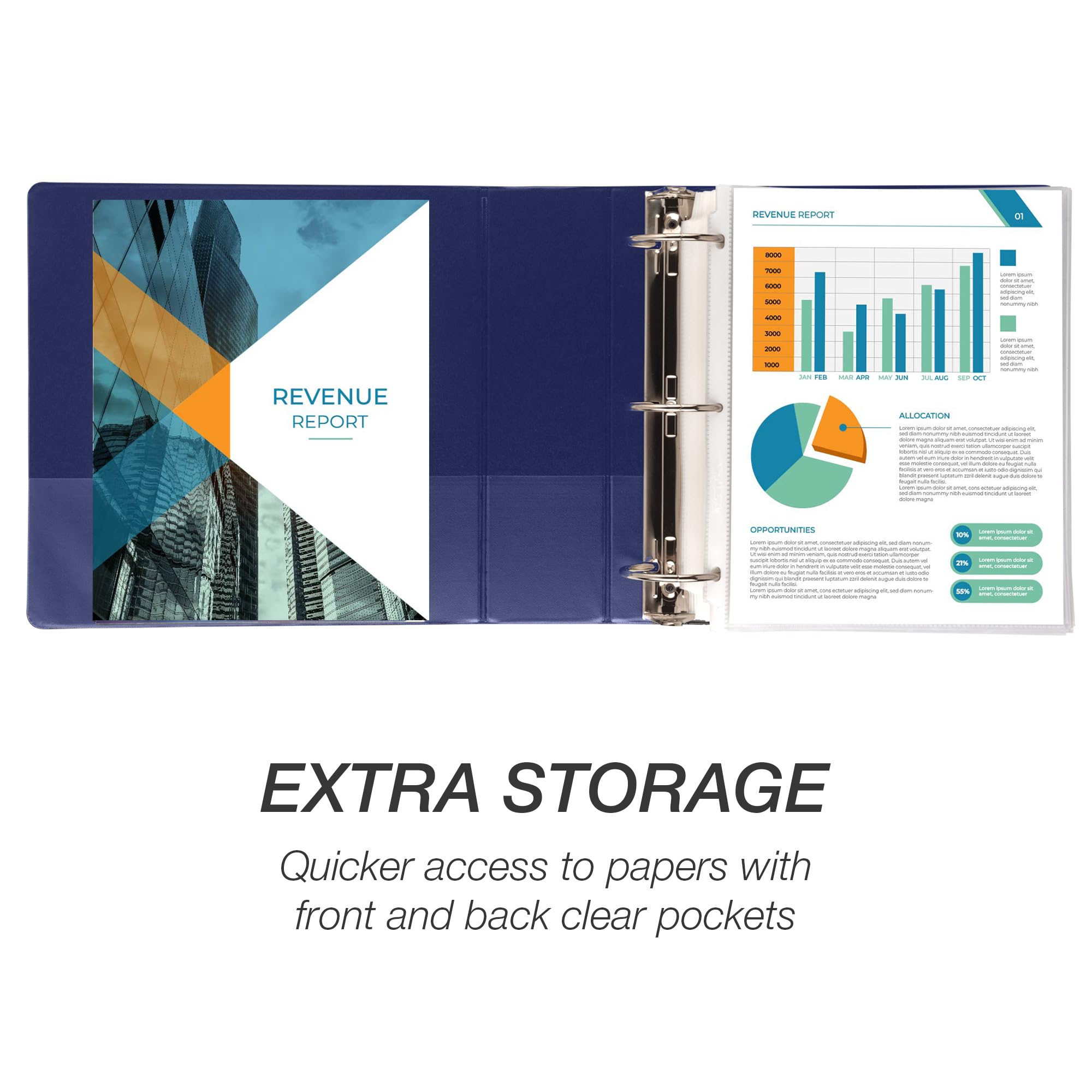 Snapklik.com : Economy 3 Inch 3 Ring Binder, Made In The USA, Round ...