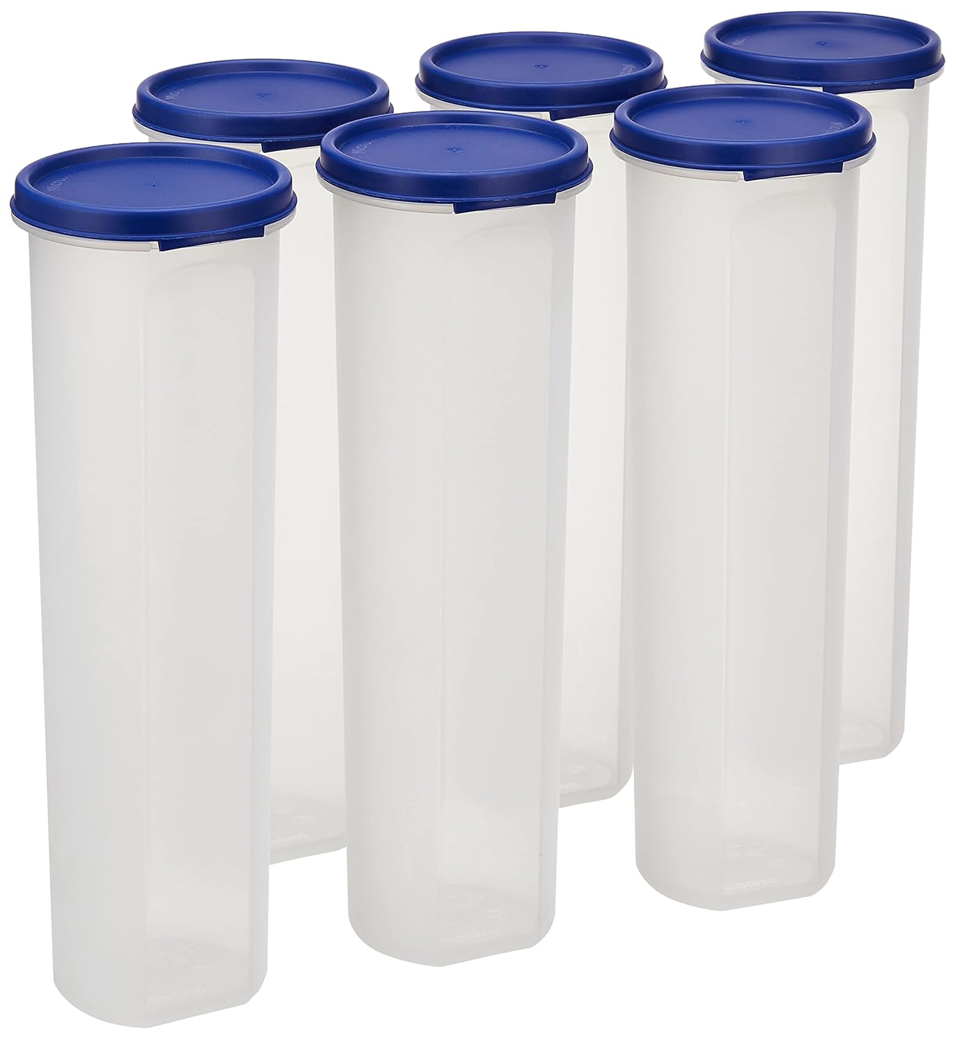 Buy Amazon Brand - Solimo Plastic Slim Storage Container,Set of 6(1100 ...