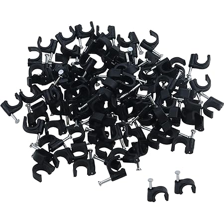 Amazon.com: 100 Pack Nail in Cable Clips Ethernet Cable Nails Tacks ...