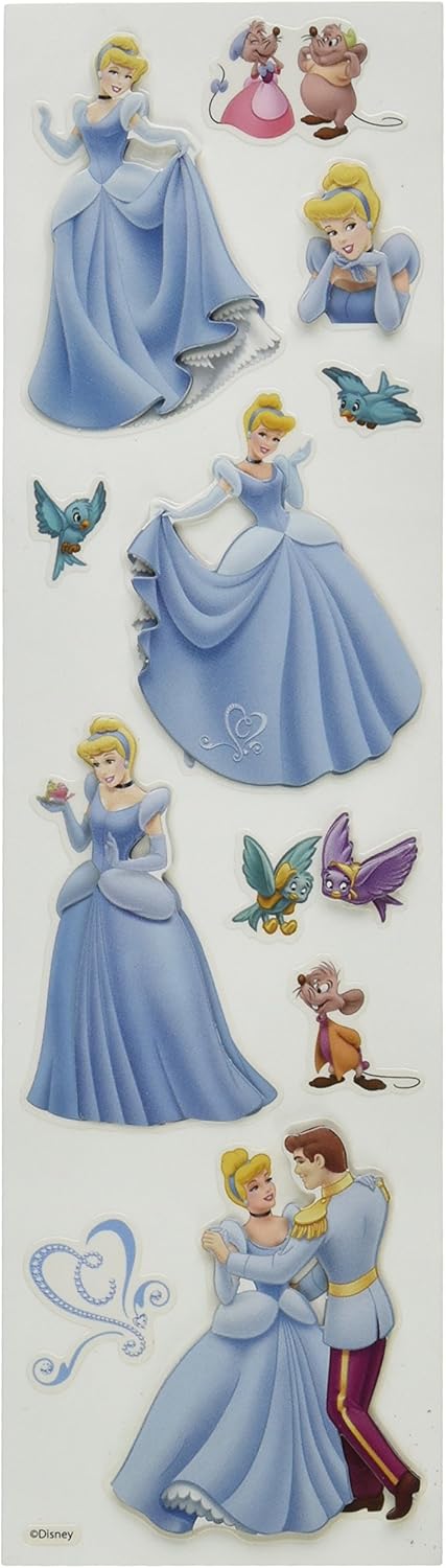 Amazon.com: Disney Cinderella Slims Dimensional Sticker : Toys & Games