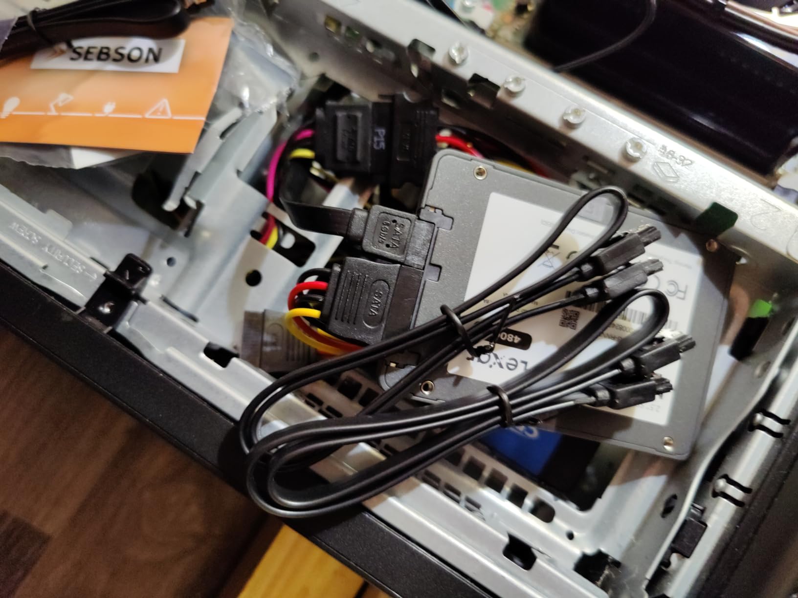 SEBSON SATA Cable 50cm 4 Pack - SATA III Data Cable 6 Gbit/s ...