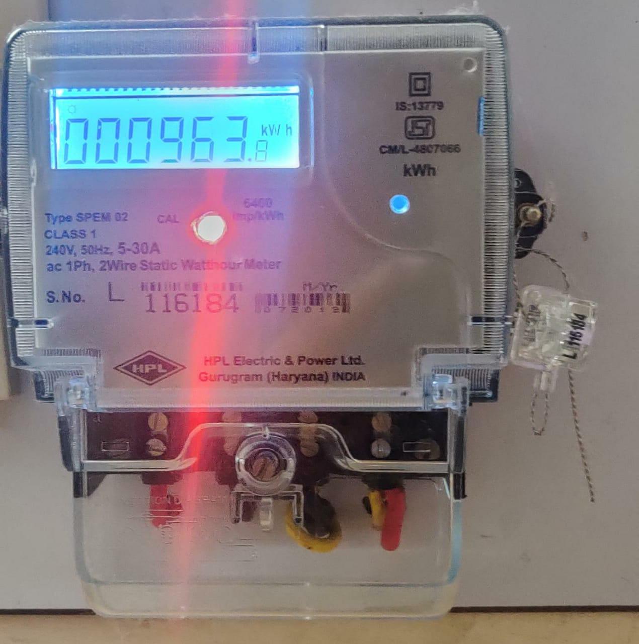 Hpl Single Phase LCD Sub Energy Meter (Rated Current- 5-30 Amp ...