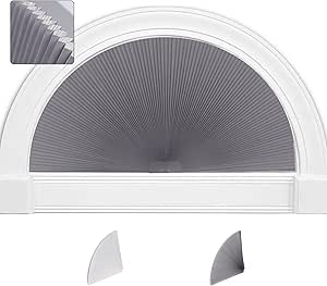 Amazon.com: SEEYE Arch Window Blackout Shades, Pleated Fabric Blind ...