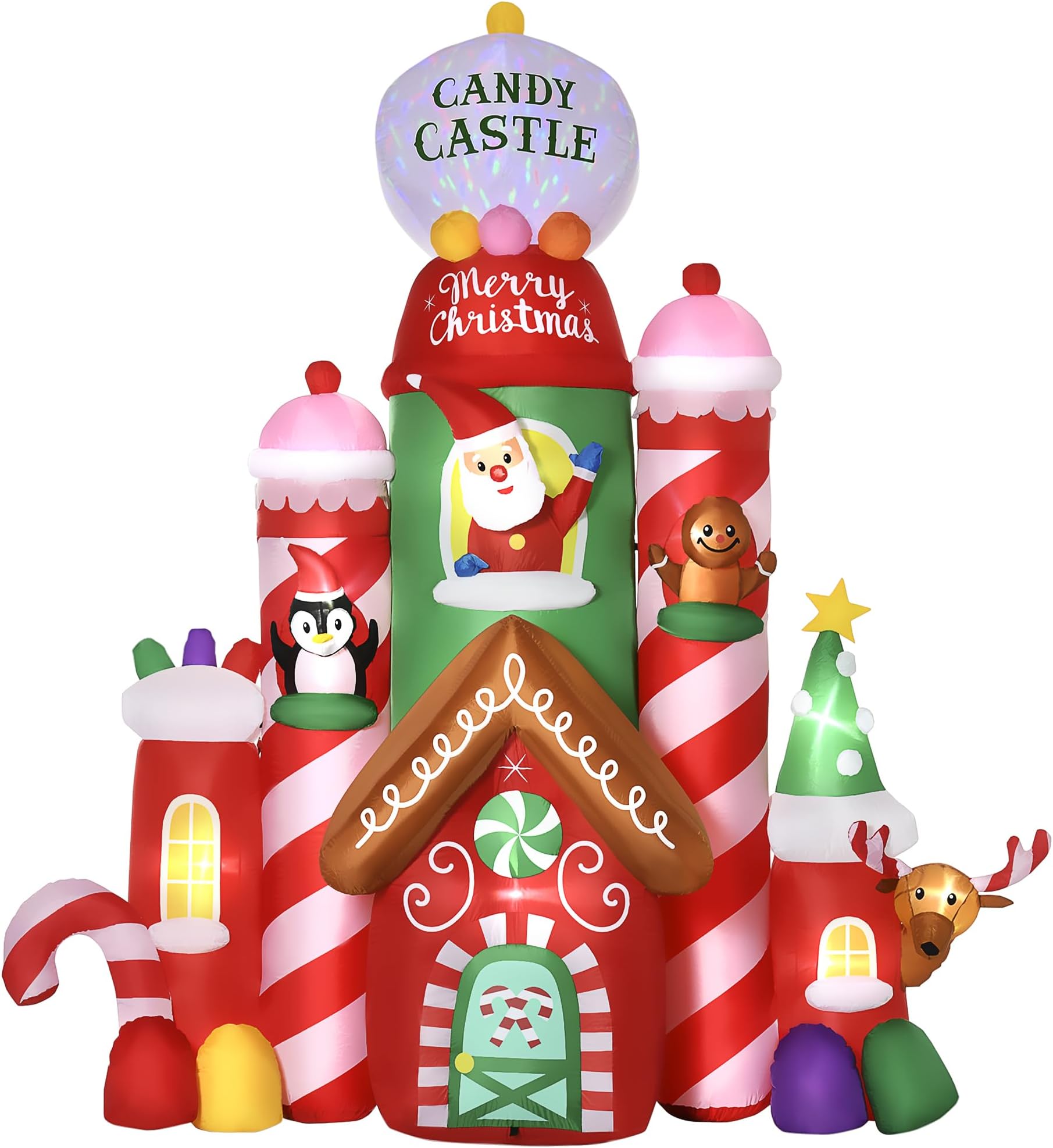 Amazon.com: Outsunny 10ft Christmas Inflatables Outdoor Decorations ...