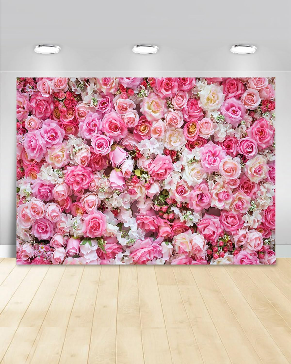 Amazon.com : Mocsicka Pink Rose Backdrop Hapy Valentine's Day Wall ...