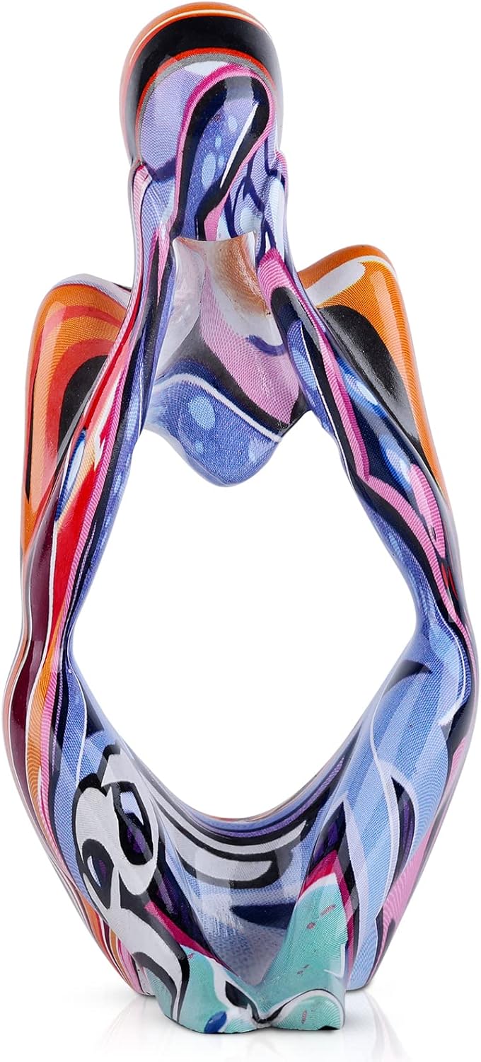 Amazon.com: Graffiti Abstract Thinker Statue Colorful Mini The Thinker ...
