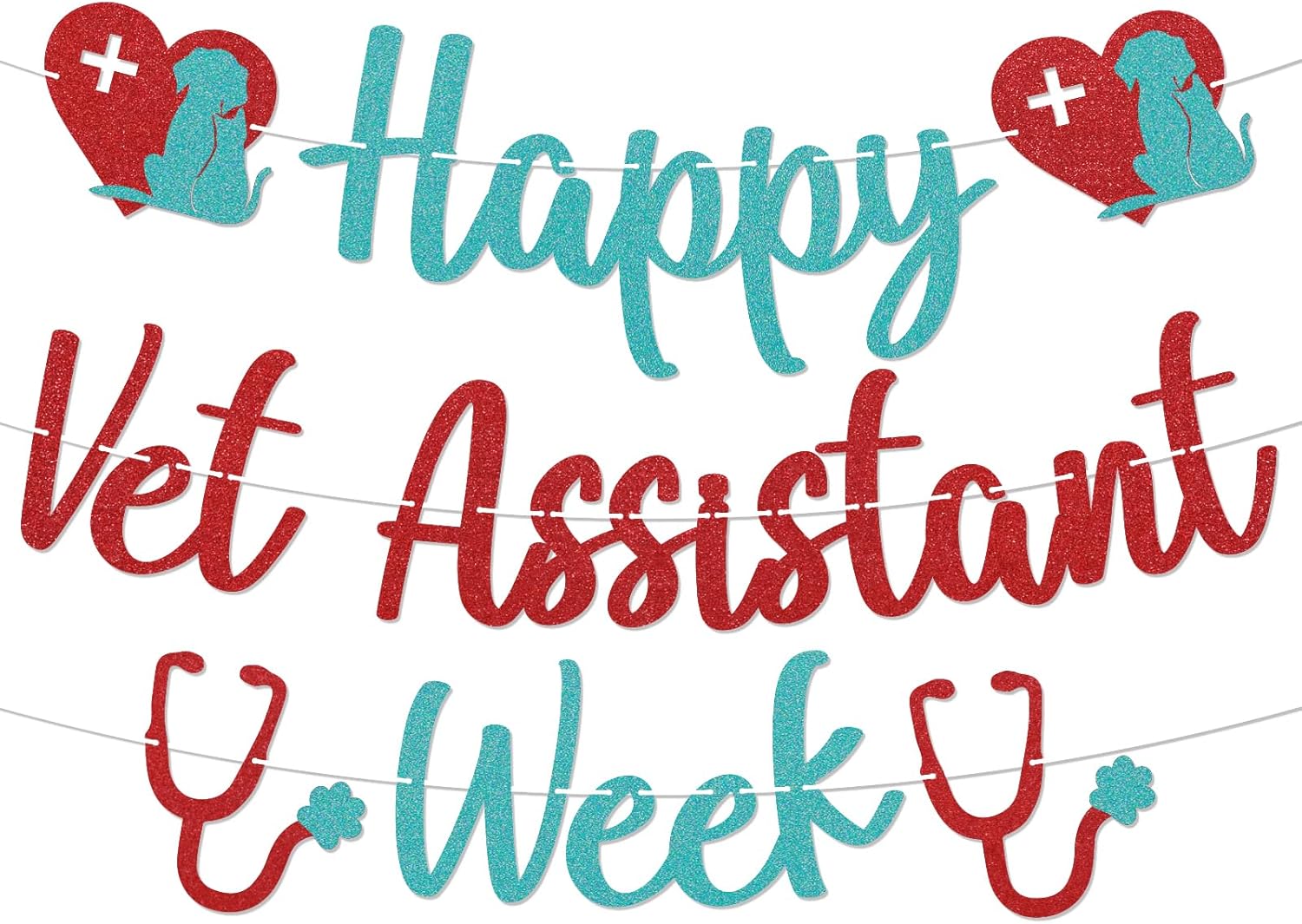 Amazon.com: Happy Vet Assistant Week Banner - Vet Assistant Week Party ...