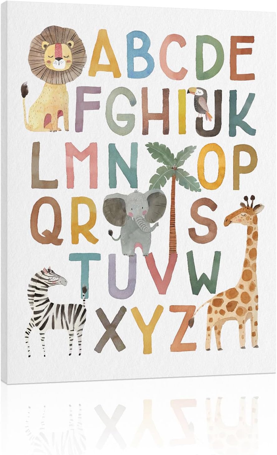Amazon.com: ABC Poster Nursery Wall Decor: Safari Jungle Nursery ...